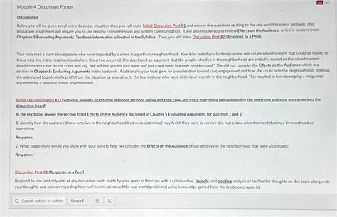 Solved Module 4 ﻿discussion Forumdiscussion 4 ﻿chapters 5