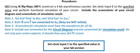 Procedures Q Using JK Flip Flops JKFF Construct Chegg Com