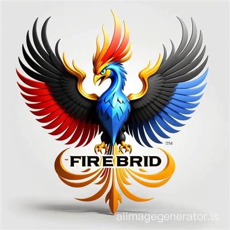 Colorful Phoenix Firebird Logo With A Inscription On White Background Ai Image Generator