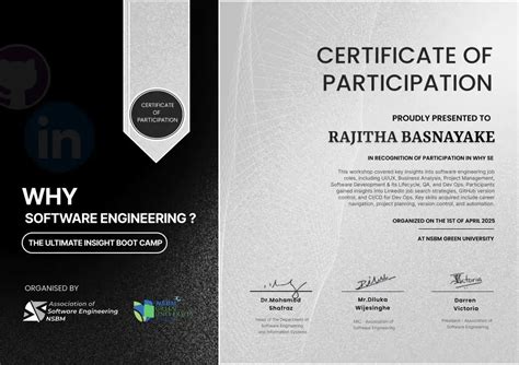softwareengineering nsbm careergrowth devops uiux projectmanagement… rajitha basnayake