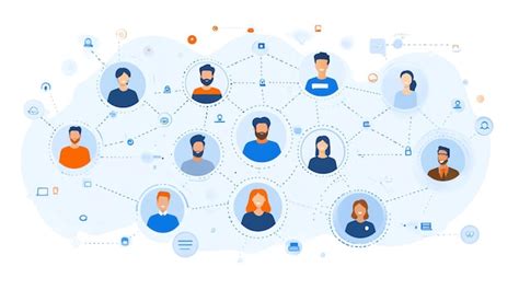 Social Network Connection Communication And Collaboration Premium Ai Generated Image