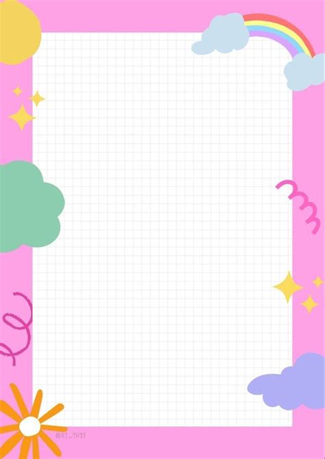 Pastel Blank A4 Page Border Templates By Canva Artofit