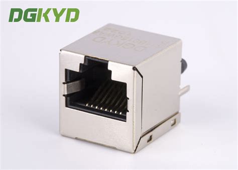 Customized Single Port Vertical Rj45 Modular Jack Pcb Mount Poe Ethernet Connector
