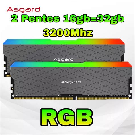 Memória Ddr4 Asgard Rgb 8gb 16gb 3200mhz Nova Shopee Brasil