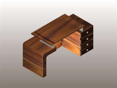 Wood Desk DWG Block For AutoCAD Designs CAD