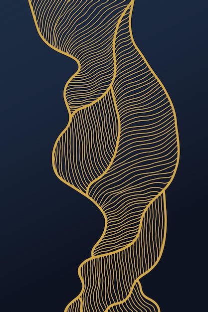 Premium Vector Vector Abstract Line Art Wavy Flowing Dynamic Gradients Isolated On Blue