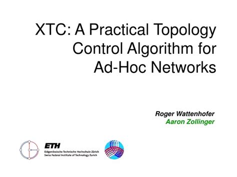 Ppt Xtc A Practical Topology Control Algorithm For Ad Hoc Networks