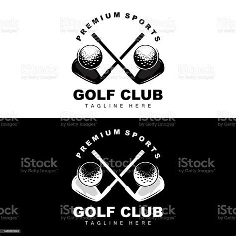 벡터 아이콘 로고 골프 공 스틱 골프 야외 게임 복고풍 컨셉 일러스트 골프에 대한 스톡 벡터 아트 및 기타 이미지 골프 벡터 Championship Istock