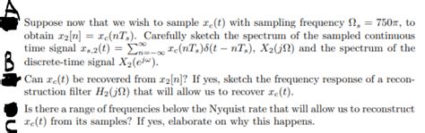 Consider A Continuous Time CT Signal Xc T With Chegg Com