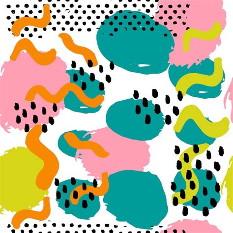 Premium Vector Memphis Abstract Seamless Pattern