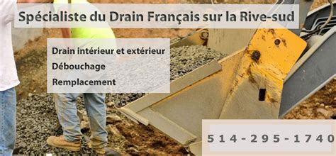 Reparation Installation Drain Francais Longueuil Rive Sud