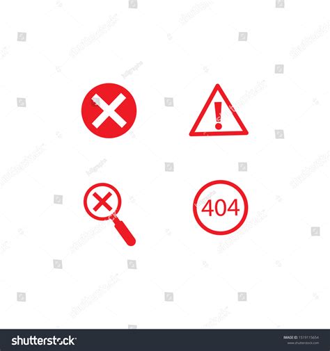 Set Error Icon Information Logo Vector Vector De Stock Libre De Regalías 1519115654