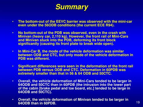 Ppt Performance As Test Procedures Of The Pdb And Odb Tests For The Light And Heavy Cars