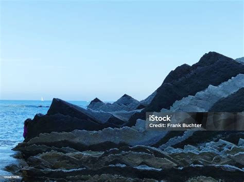Beautiful Flysch Rock Formations At The Cantabrian Sea In Zumaia In The