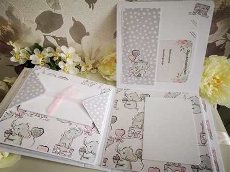 Бебешки албум за 50 снимки ръчна изработка скрапбук албум за момиче подарък за момиче