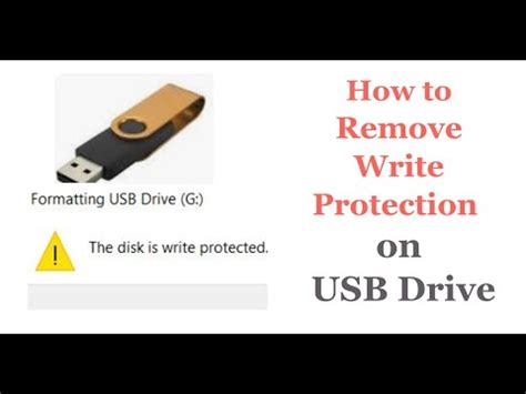 How To Remove Write Protection On A USB Drive Or USB Flash Drive YouTube