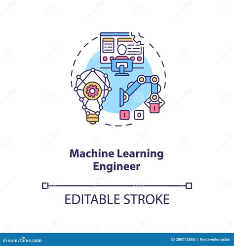 Machine Learning Engineer Concept Icon Stock Vector Illustration Of