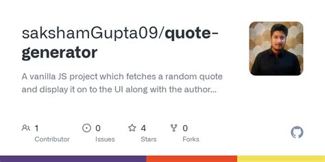 Github Sakshamgupta09 Quote Generator