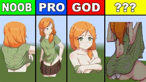 NOOB VS PRO VS HACKER VS GOD Alex Pixel Art In Minecraft Steve You Gotta Help Me I M Stuck YouTube