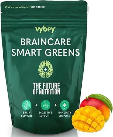 Vybey Braincare Smart Greens Mango 180g Blukoo