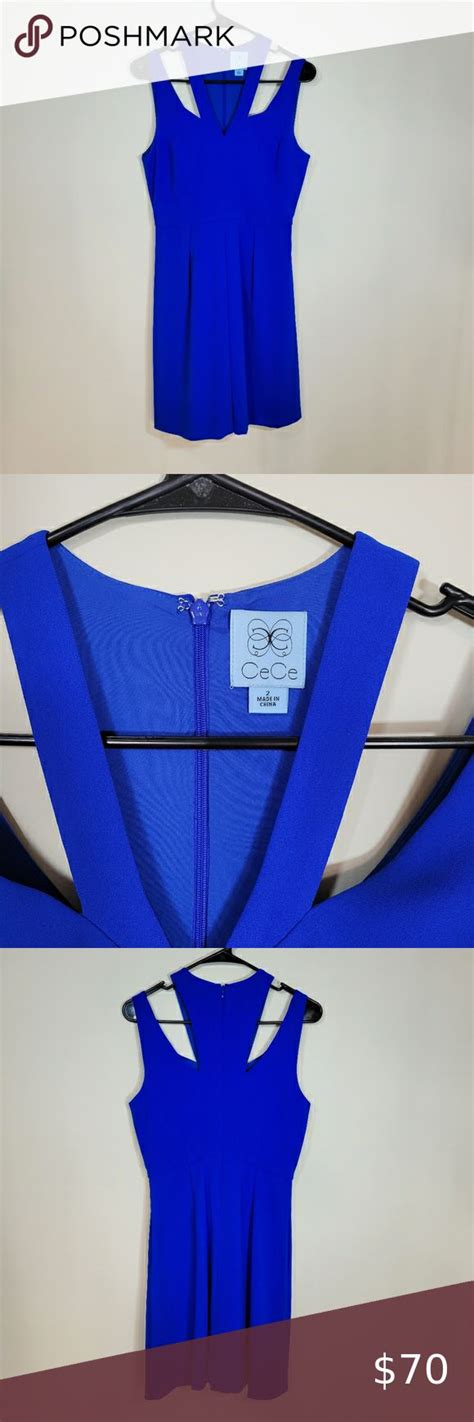 Nwot Cece Royal Blue Cut Out Dress Size 2