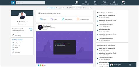 GitHub Jackson Clone Ui Linkedin Clone Da Interface Visual Do Linkedin Utilizando React