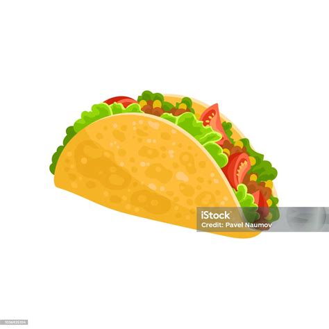흰색 배경에 타코 멕시코 전통 음식 벡터 일러스트 레이 션 굽기에 대한 스톡 벡터 아트 및 기타 이미지 굽기 옥수수 속대