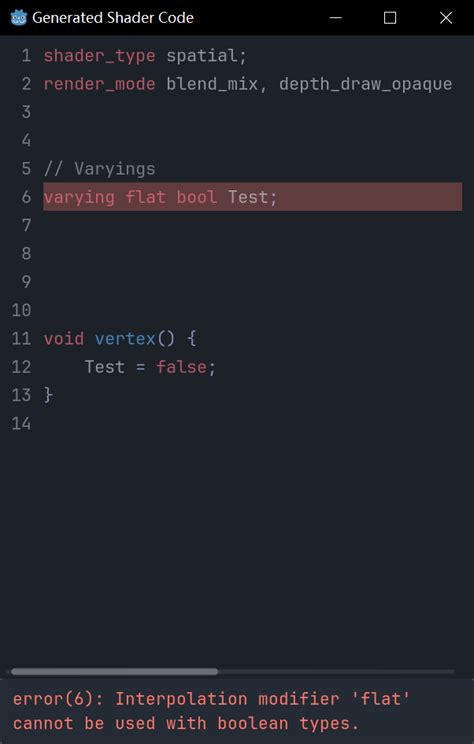 Failing To Create Boolean Varying In Visual Shader Editor · Issue 83193 · Godotenginegodot