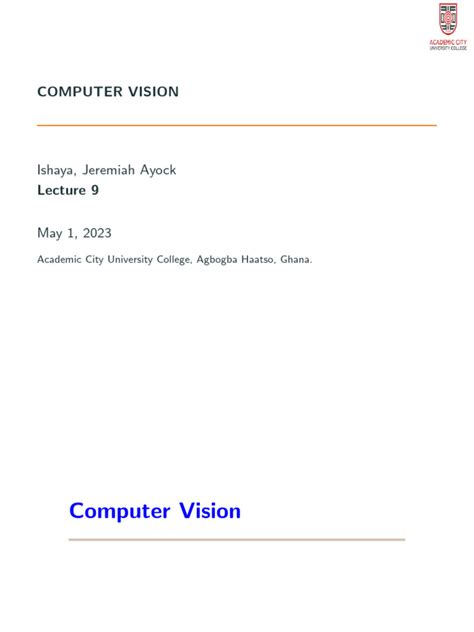 machine learning computer vision pdf computer vision rgb