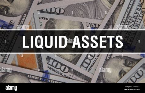 Liquid Assets Text Concept Closeup American Dollars Cash Money3d