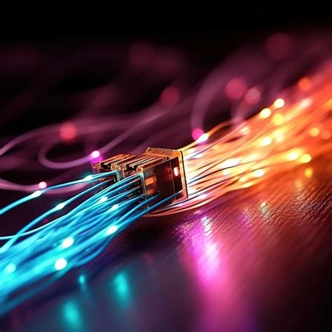 Premium Ai Image Network Cable Binary Fiber Otics Backgound