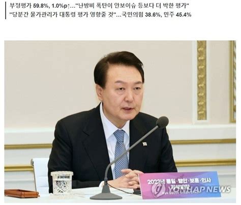 尹지지율 37 17p↓3주 연속 소폭 하락 리얼미터 Mlbpark