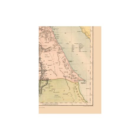 Historic Map Egypt Black 1867 23 X 32 13 Vintage Wall Art Maps Of The Past