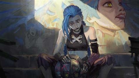 Jinx League Of Legends Wallpaper By Papayoufr Zerochan Anime Image Board