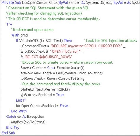 How Can ADO NET Create A Server Side Cursor Hitchhikers Guide To