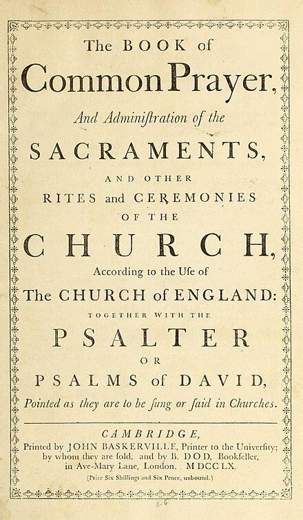 Book Of Common Prayer Wikipedia