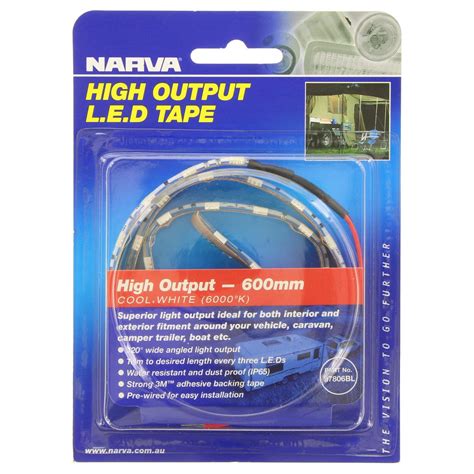 Narva Narva 12V High Output LED Strip Tape Cool White 600mm Caravan Gear Mega Sale Your
