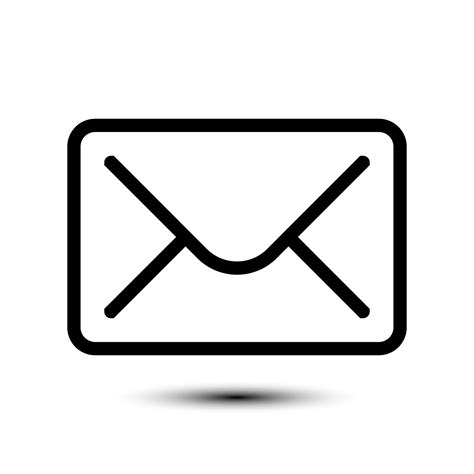 Trendy Email Icon Message Icon Mail Icon Inbox Sign Messaging Symbol Envelope Black And
