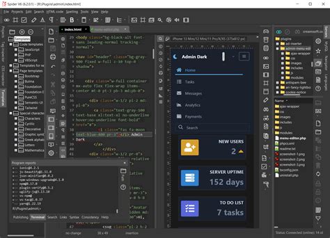 Spider V6 Html Editor With Css Javascript Php Support