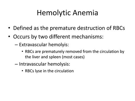 Hemolytic Anemia Case Pptx