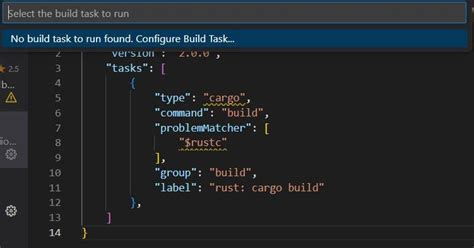 No Build Tasks To Run In Vscode For Rust Rrust