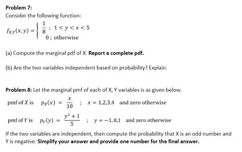 Solved Problem 7 Consider The Following Function 1 Fxyx