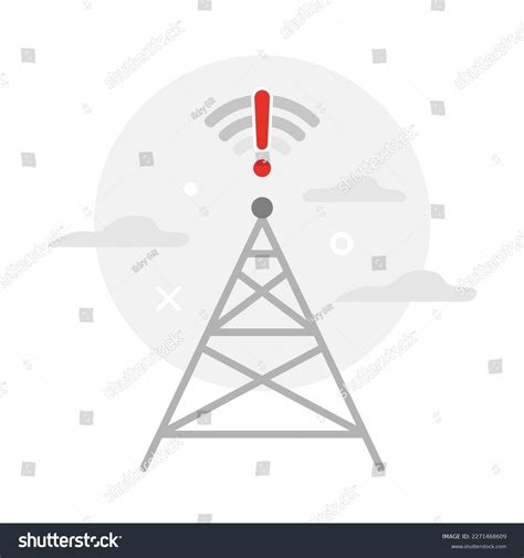 No Internet Connection Tower Concept Illustration Stock Vector Royalty Free