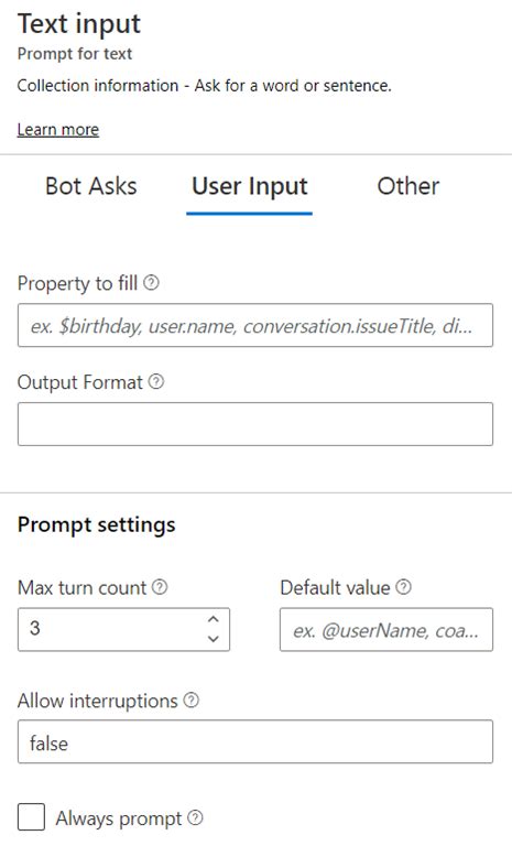 Ask Questions Of Users Using Bot Framework Composer
