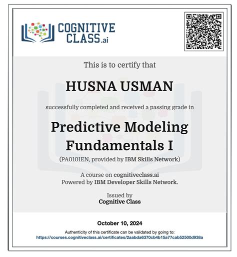 Predictivemodeling Datascience Machinelearning Ibm Cognitiveclass Professionaldevelopment