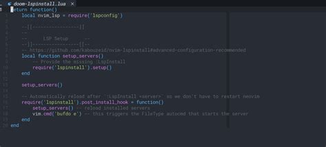 require lspconfig [diagnostic ] manager try add · issue 59 · doom neovim doom nvim · github