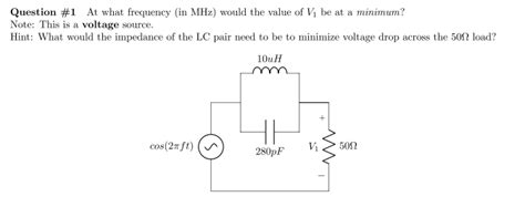 Solved Question At What Frequency In MHz Would The Chegg