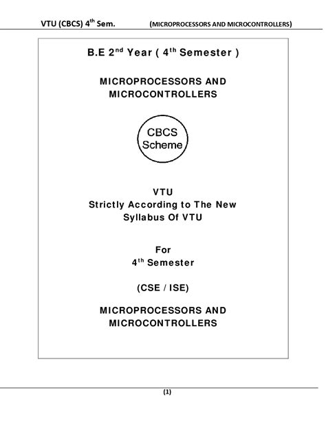 Download Vtu Computer Science Engineering Microprocessors And Microcontrollers Pdf Online