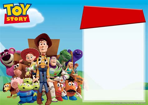 Blank Toy Story Birthday Invitations Template Free Prntbl