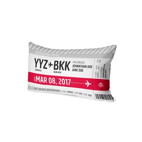 Custom Boarding Pass Pillow Travel Bible Shop